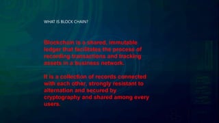 Blockchain-The Technology Behind Crypto | PPT