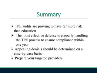Are Hospital Physician Networks Ready for TPE Audits? | PPTX