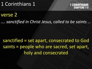 1 Corinthians : Chapter 1 | PPTX