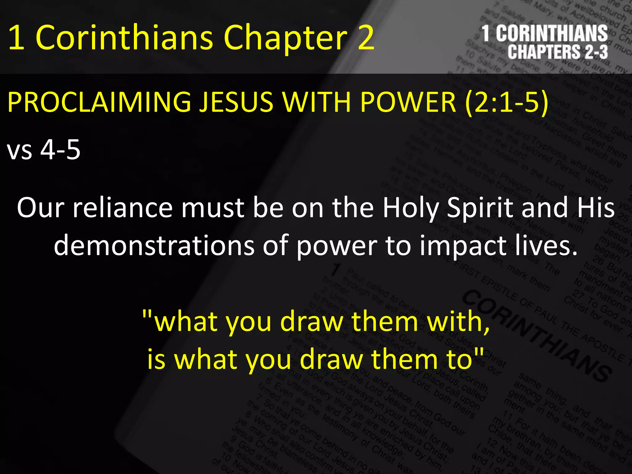 1 Corinthians : Chapters 2 & 3 | PPTX