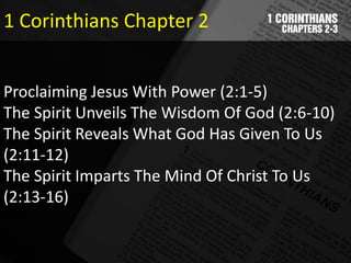 1 Corinthians : Chapters 2 & 3 | PPTX