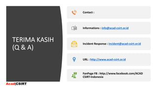 2019 09-10 seminar cyber security acad csirt honeynet universitas indonesia sep 2019 mantra | PDF