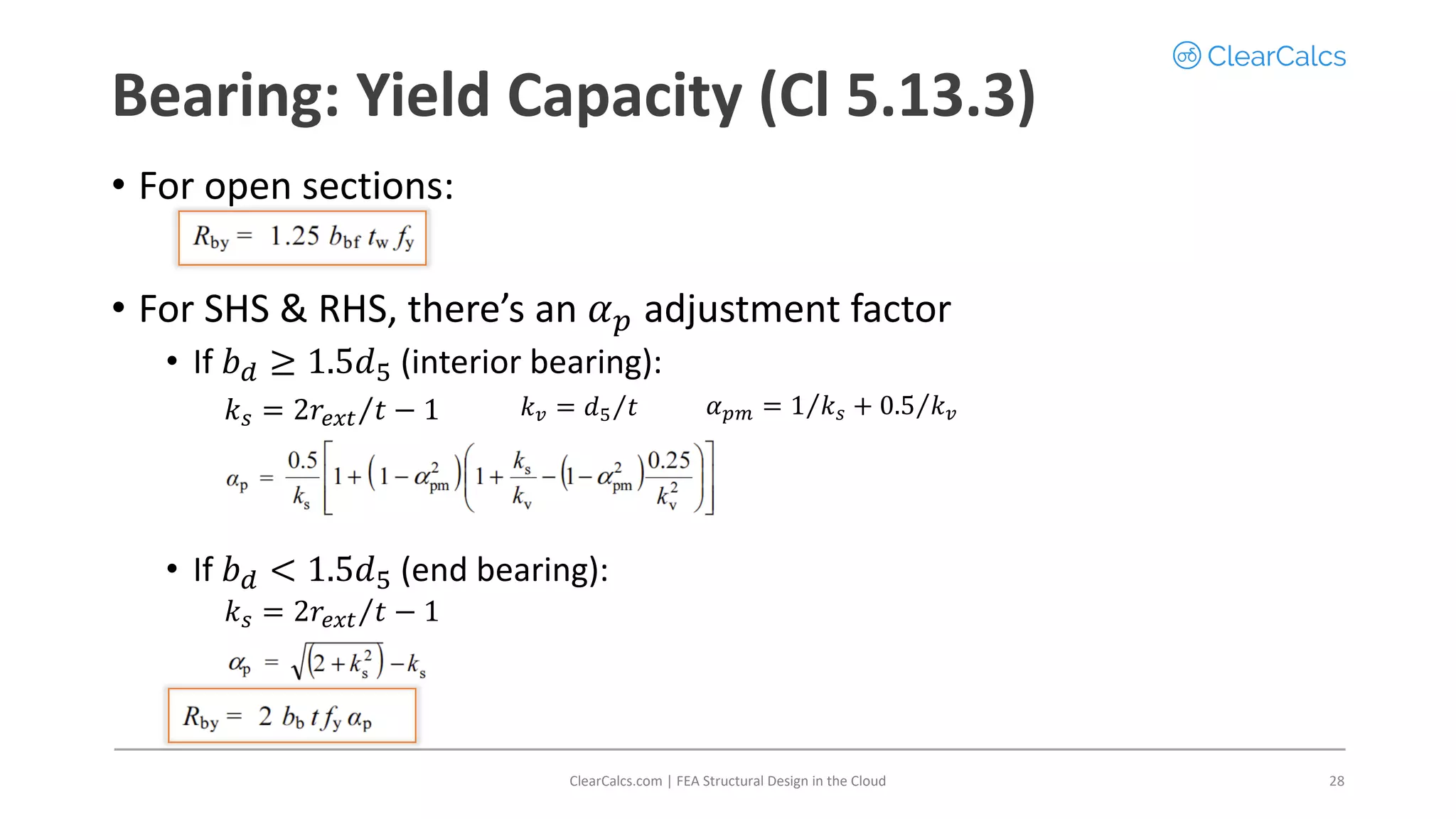 Steel Design to AS4100 1998 (+A1,2016) Webinar - ClearCalcs | PDF