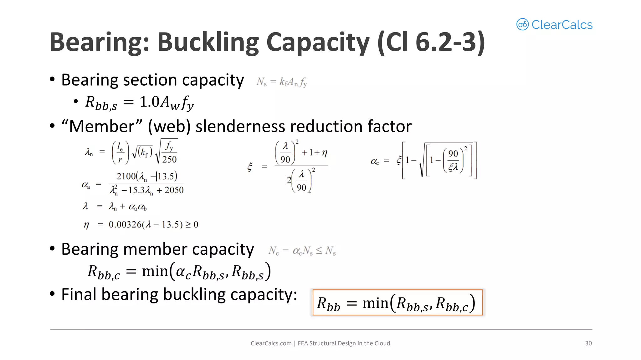 Steel Design to AS4100 1998 (+A1,2016) Webinar - ClearCalcs | PDF