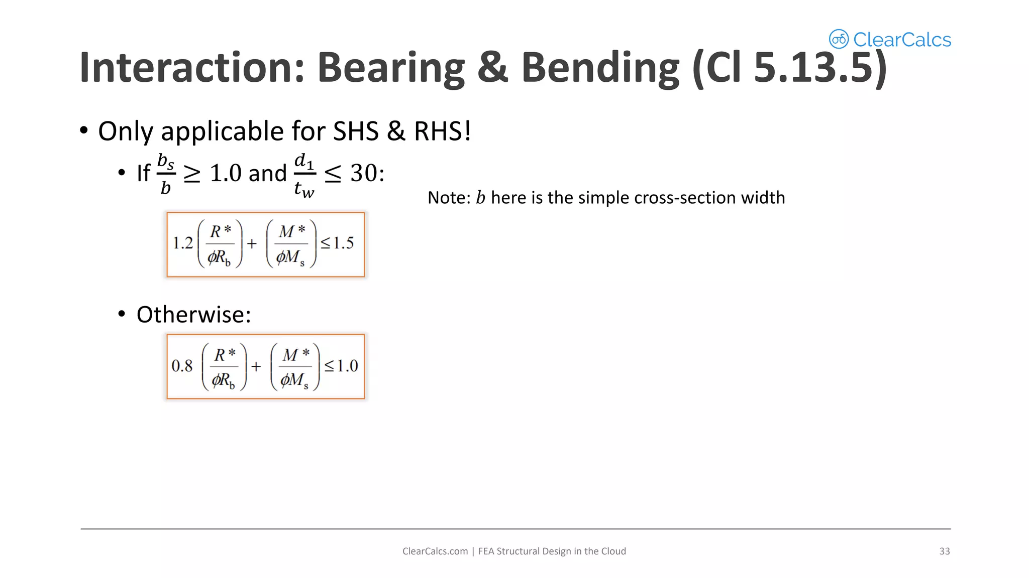 Steel Design to AS4100 1998 (+A1,2016) Webinar - ClearCalcs | PDF
