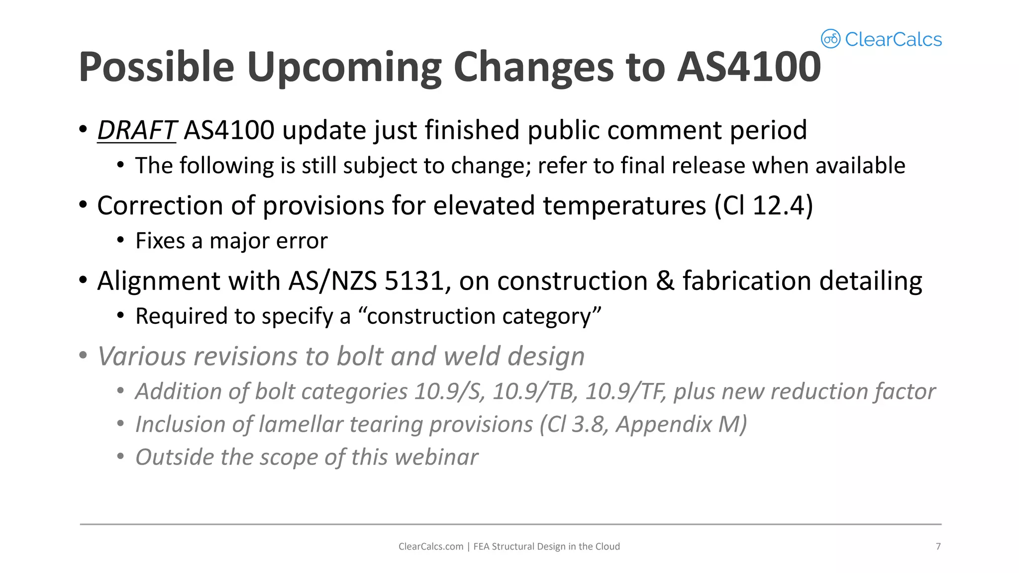 Steel Design to AS4100 1998 (+A1,2016) Webinar - ClearCalcs | PDF