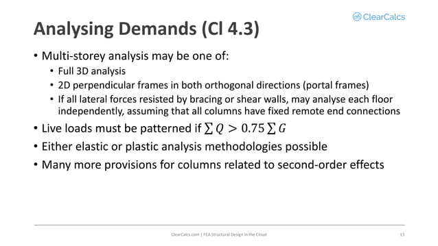 Steel Design to AS4100 1998 (+A1,2016) Webinar - ClearCalcs | PDF