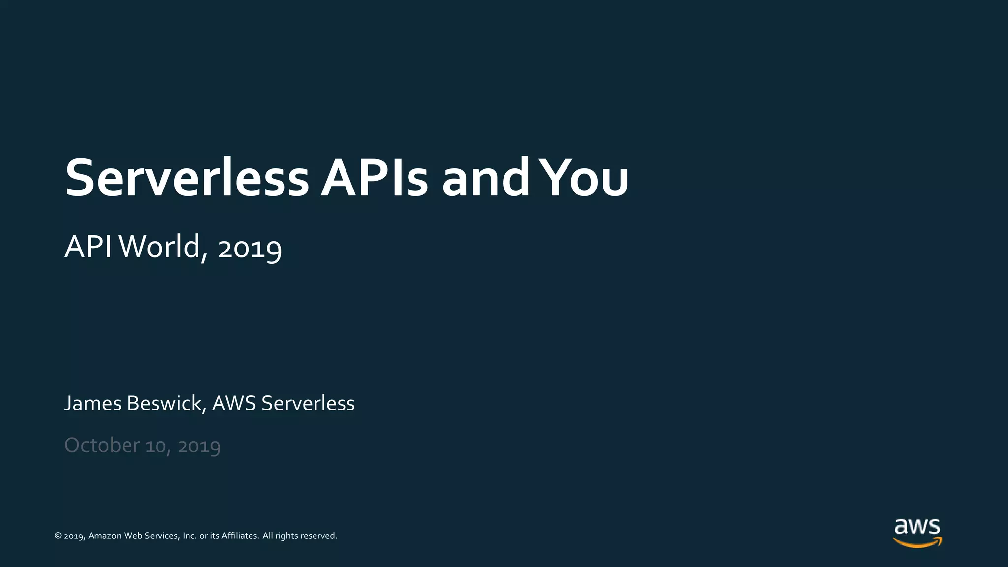 Serverless APIs and you | PPTX