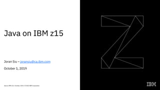 Java on IBM z15 | PDF