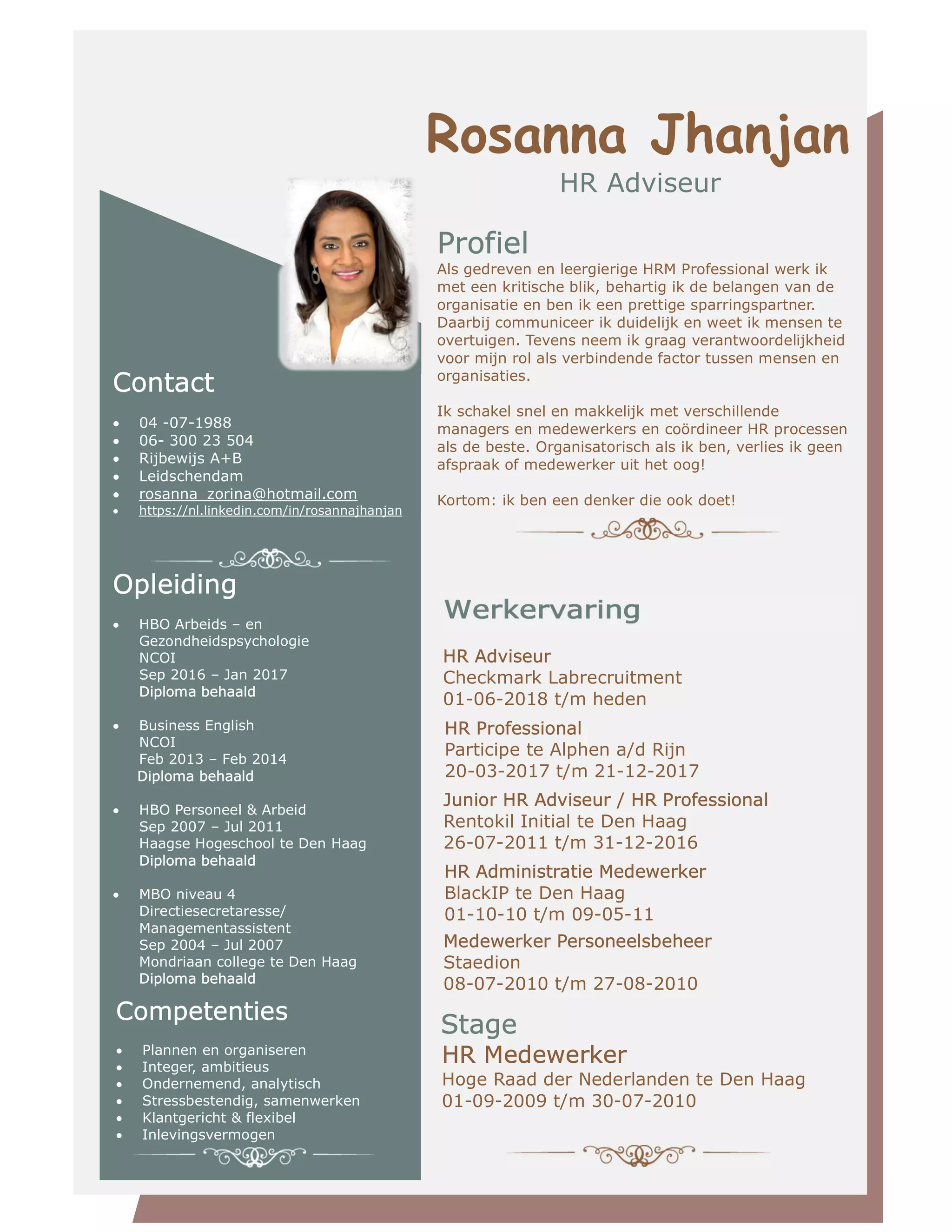 CV Rosanna Jhanjan | PDF