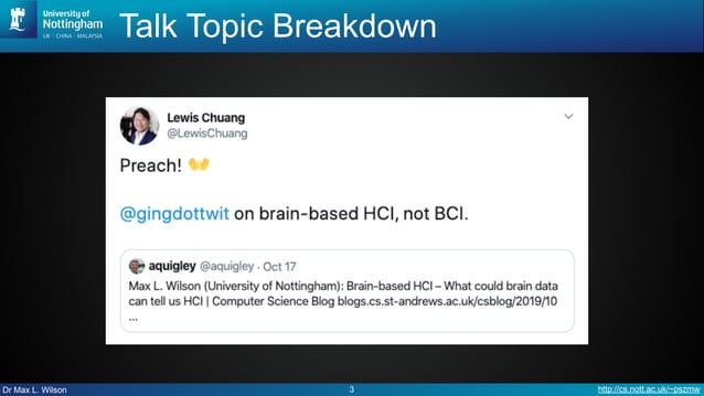 Brain-based HCI - What brain data can tell us about HCI - St Andrews ...