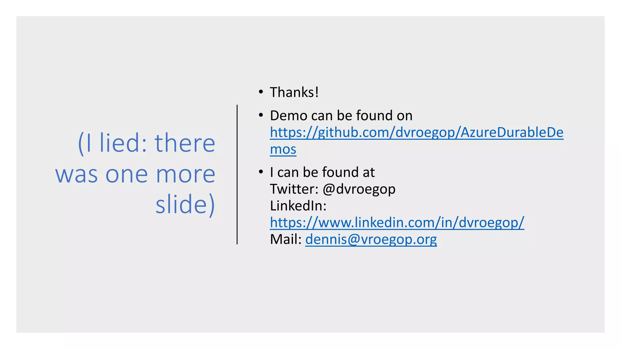 dotNed Azure Durable Functions Slide | PPT