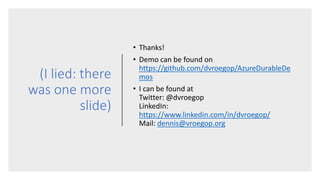 dotNed Azure Durable Functions Slide | PPT