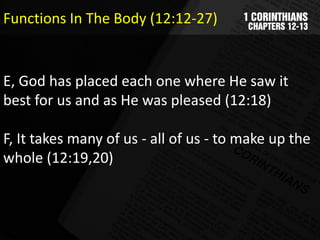 1 Corinthians : Chapters 12 & 13 | PPTX