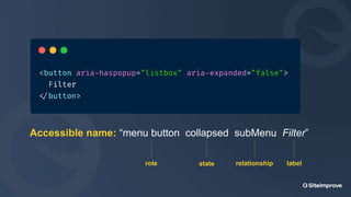Siteimprove TechTalk: Demystifying Accessible Names | PPTX | Web Design and HTML | Internet