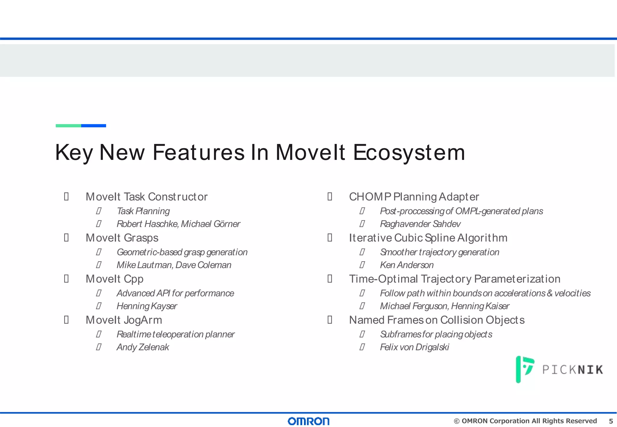 ROSCo2019 MoveIt Workshop Recap | PPTX