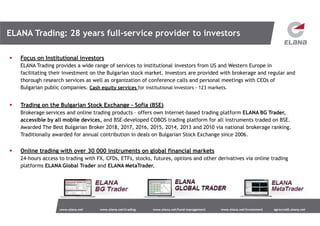 ELANA Group Bulgaria - Corporate Profile 2019 (EN language) | PPT