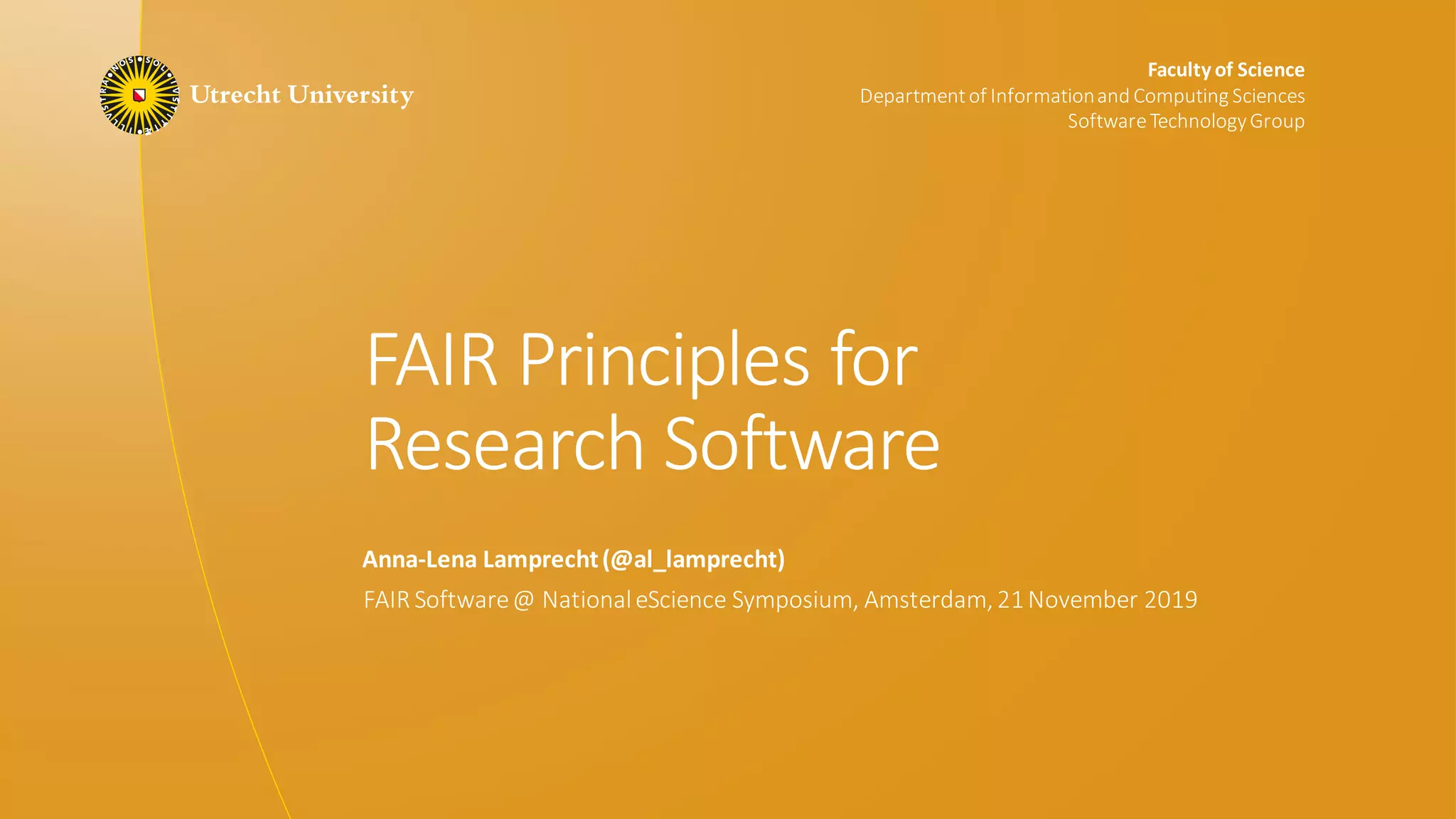 Towards FAIR principles for research software @ FAIR Software Session ...