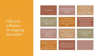 Towards FAIR principles for research software @ FAIR Software Session ...