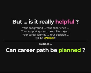 Career Development Sharing | PPT
