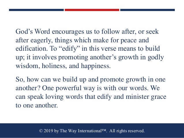 Powerful Words of Edification