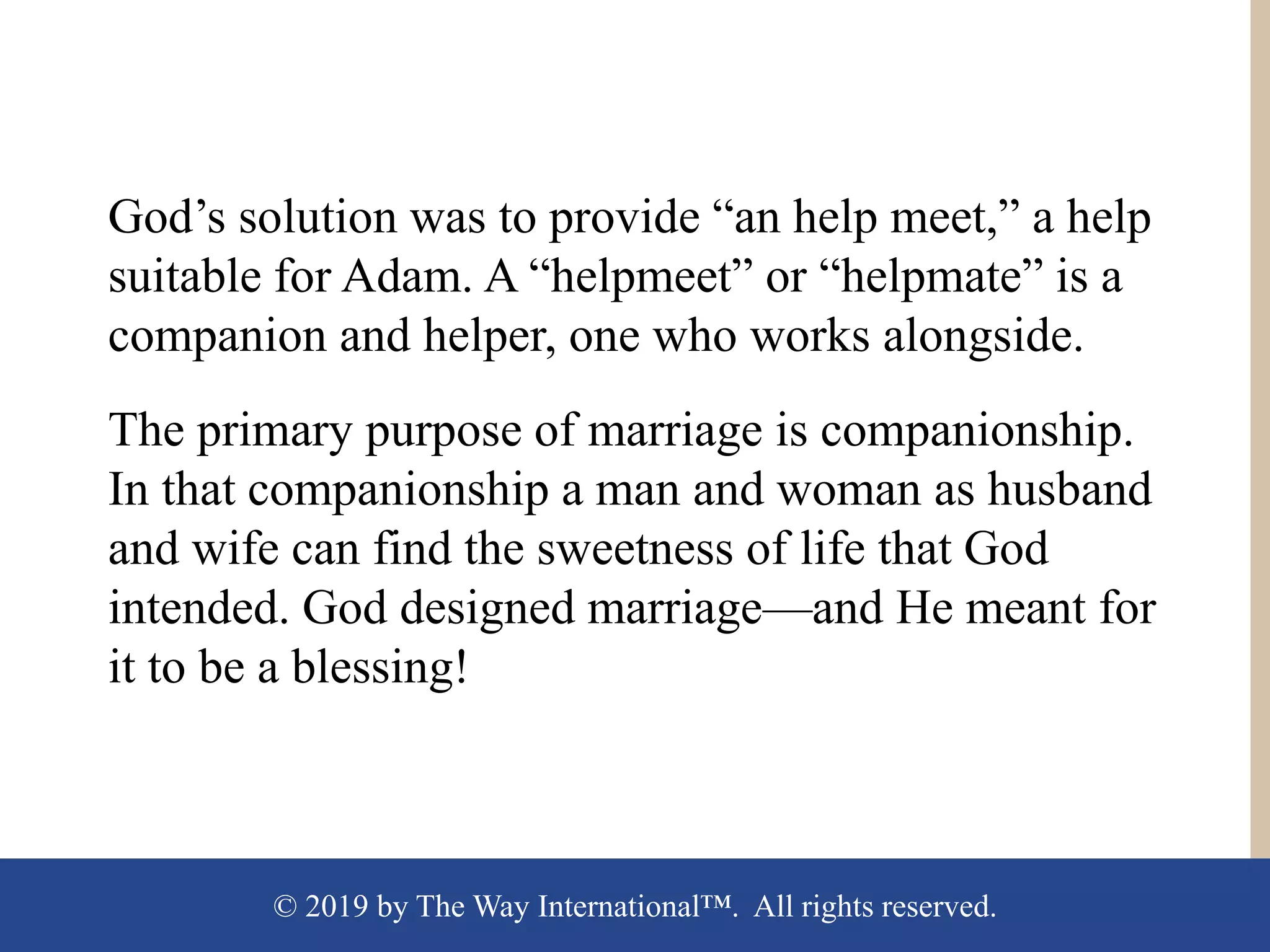 Companionship in Marriage | PPTX