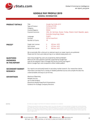 Product Brochure: Google Pay Profile 2019 | PDF