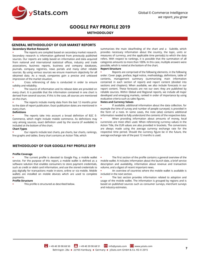 Product Brochure: Google Pay Profile 2019 | PDF