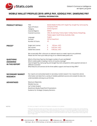 Product Brochure: Mobile Wallet Profiles 2019: Apple Pay, Google Pay ...