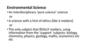 Richard Genn – Teaching the new A-level in Environmental Science | PDF