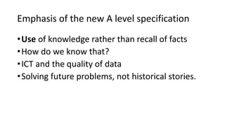 Richard Genn – Teaching the new A-level in Environmental Science | PDF