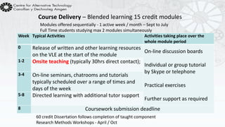 Adrian Watson - An alternative approach to postgraduate sustainable ...