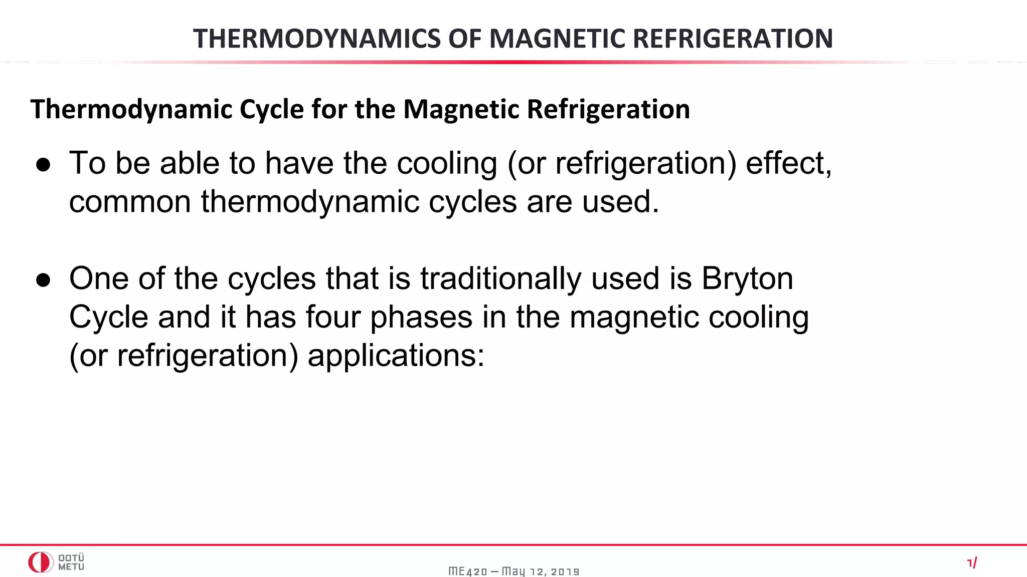 Introduction to Magnetic Refrigeration | PDF