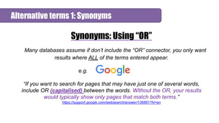 Effective Searching: Part 2 - Broaden your search (Web Version) | PPTX