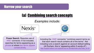 Effective Searching: Part 3 - Narrow your search (Web Version) | PPT