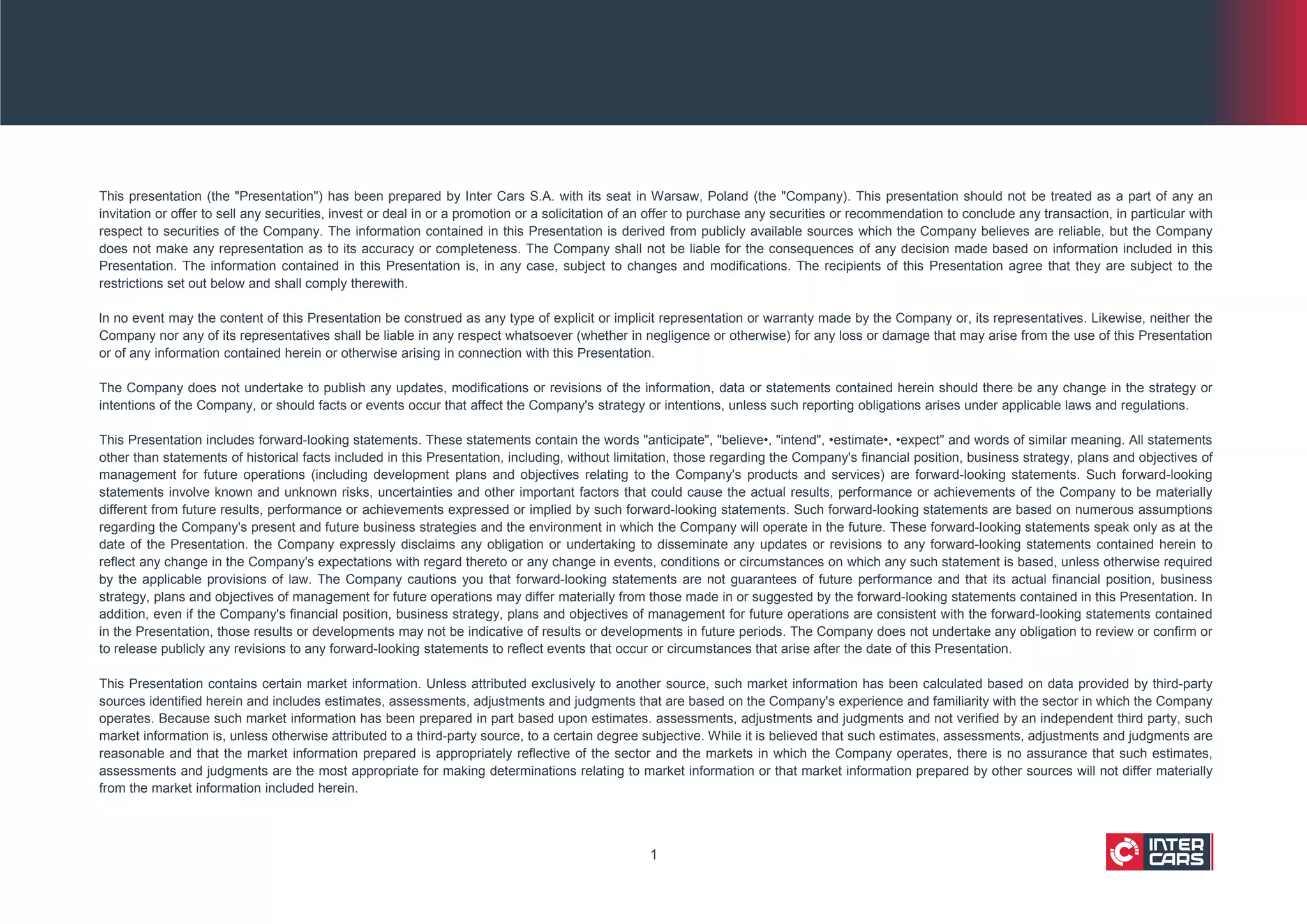 Non Deal Roadshow Presentation | PDF