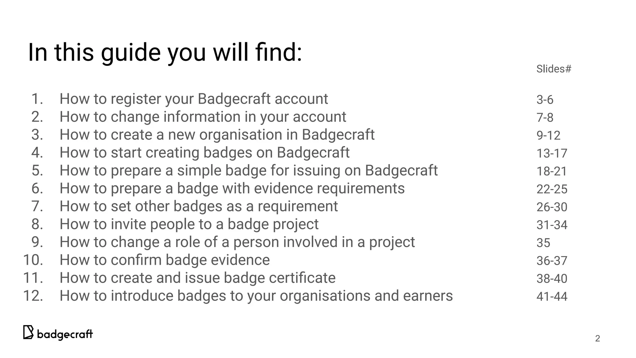 Badgecraft User's Guide | PDF