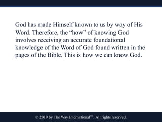 How Can I Know God? | PPTX