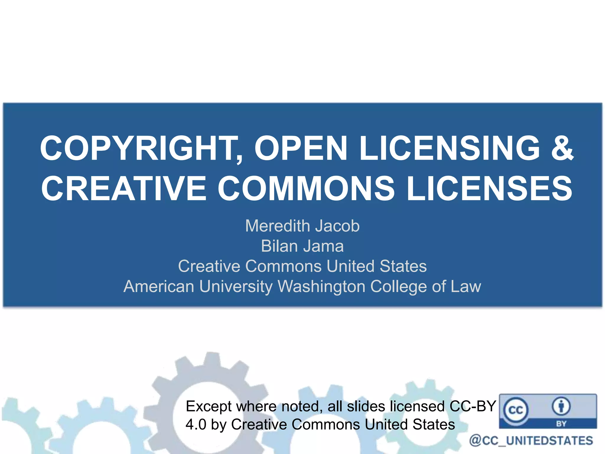 GoOpen Digital Roundtable Creative Commons Licenses, Copyright and OER ...