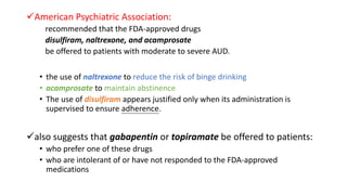 Diagnosis and Pharmacotherapy of Alcohol Use Disorder A Review | PDF
