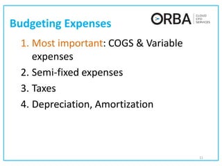Budgeting & Forecasting for High Growth Companies (Updated!) | PPTX