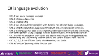 .NET & C# Updates Fall 2019 | PPT