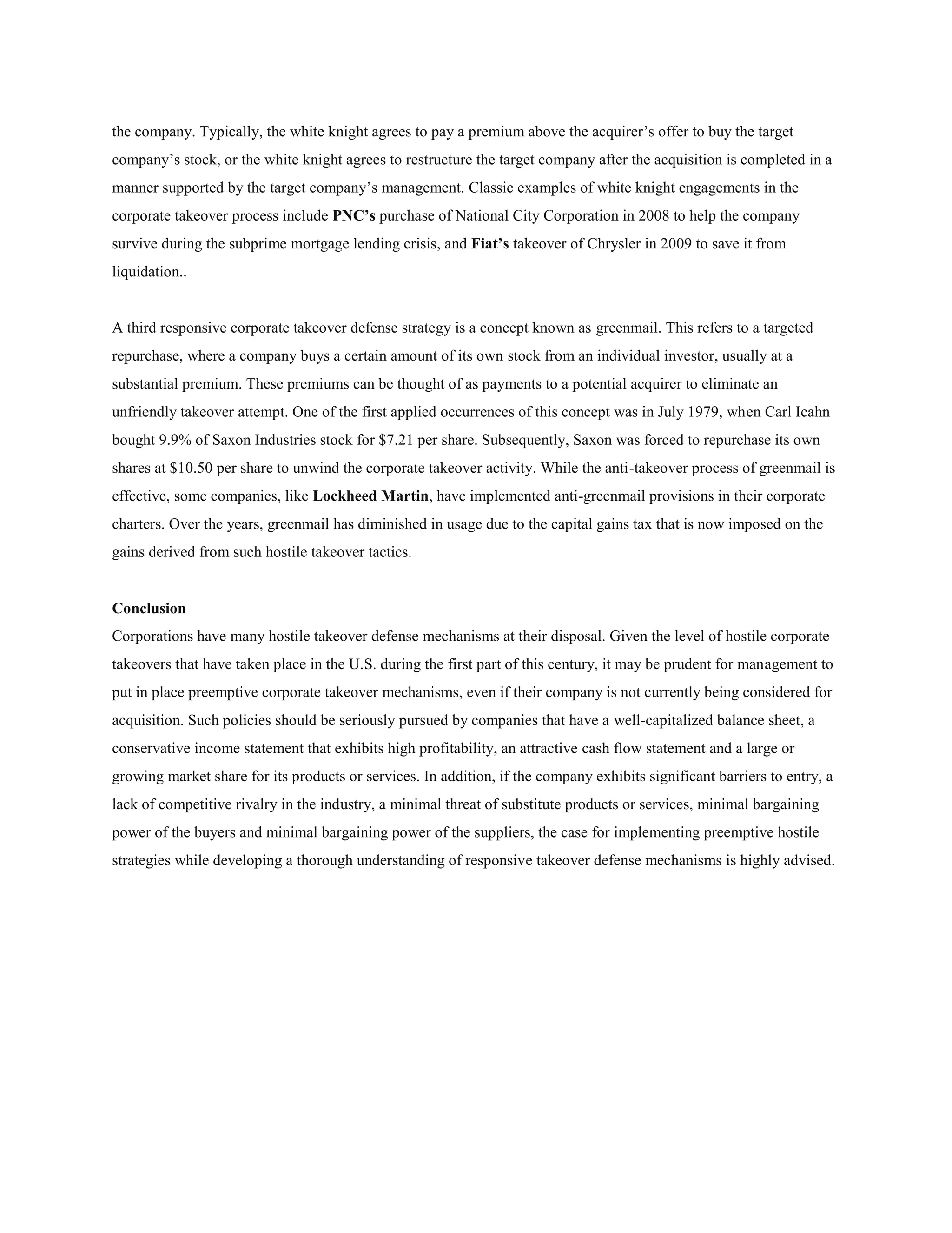 Warding Off Hostile Takeovers | PDF