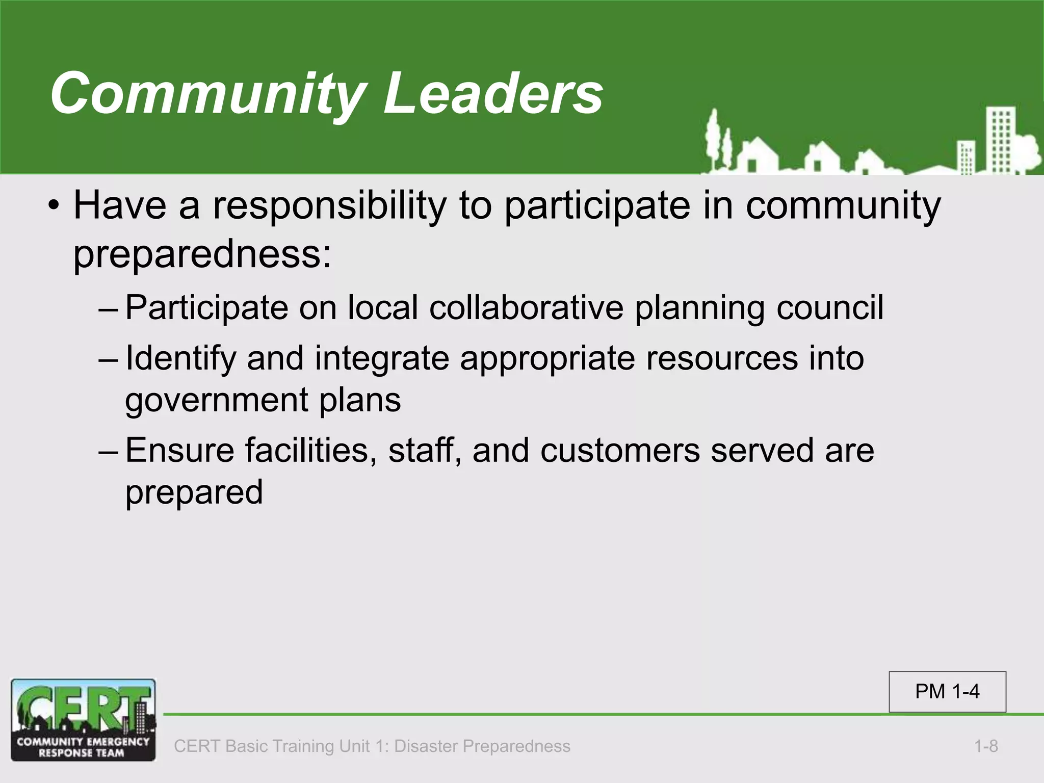 Basics of CERT - Community Emergency Response Team | PPTX