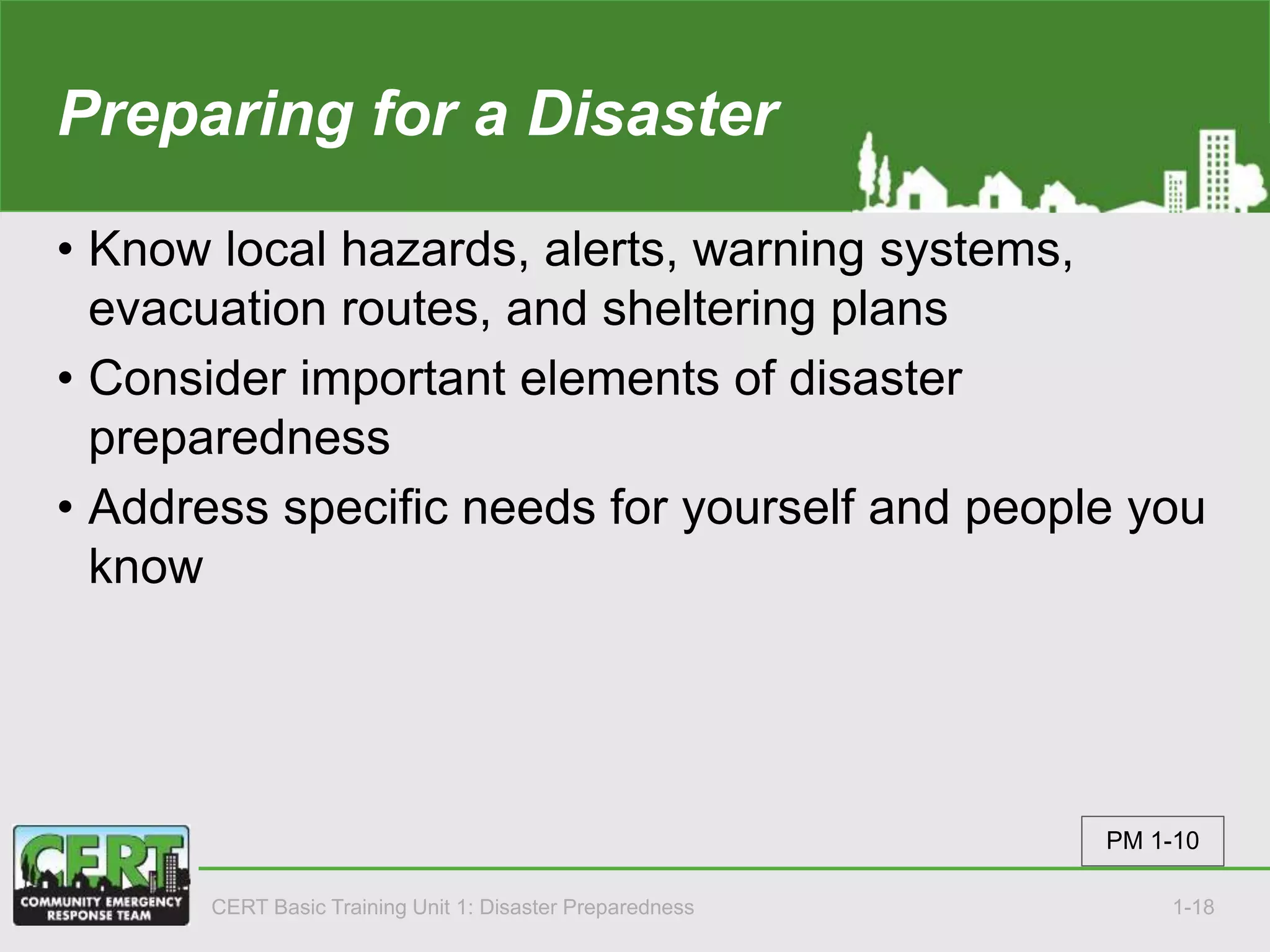 Basics of CERT - Community Emergency Response Team | PPTX