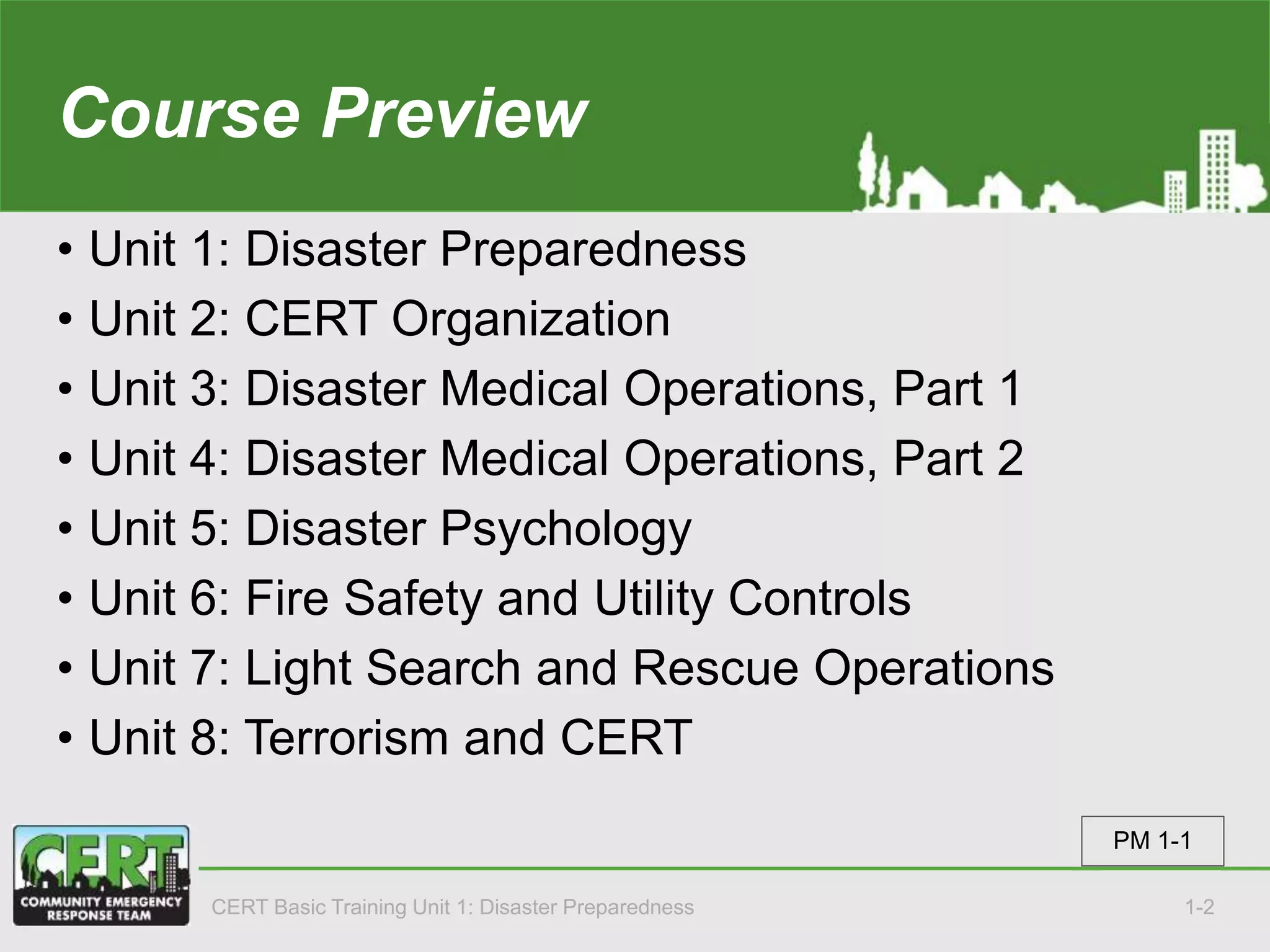 Basics of CERT - Community Emergency Response Team | PPTX