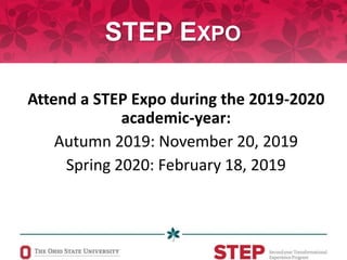 STEP Introduction, The Ohio State University | PPTX | College Planning ...