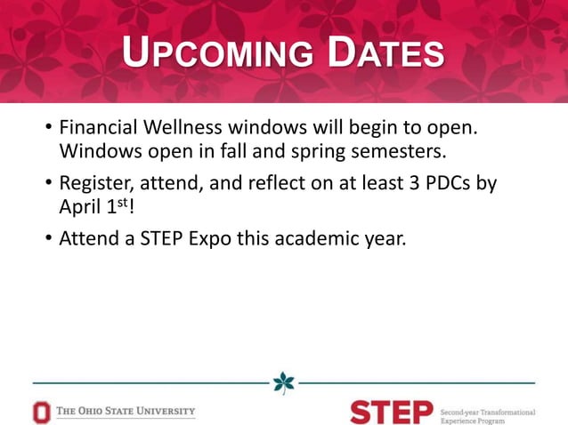 STEP Introduction, The Ohio State University | PPTX | College Planning ...