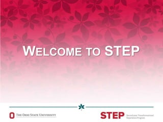 STEP Introduction, The Ohio State University | PPTX | College Planning ...