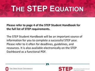 STEP Introduction, The Ohio State University | PPTX | College Planning ...